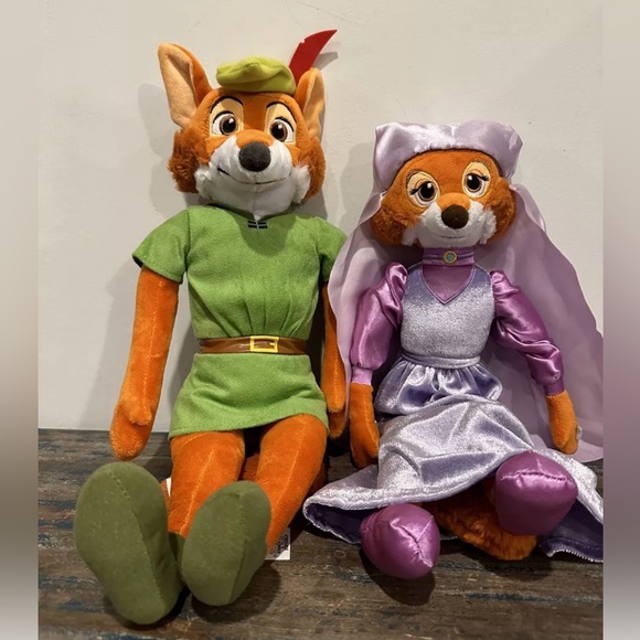 Disney | Toys | Disney Store Robin Hood And Maid Marian Fox Plush Doll ...